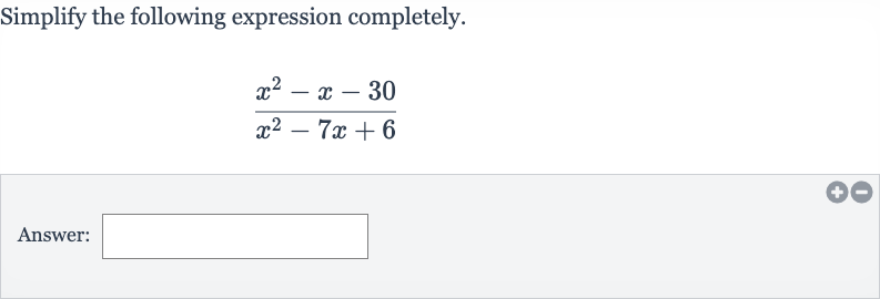(Solved)-Simplify the following expression completely. (x^(2)-x-30)/