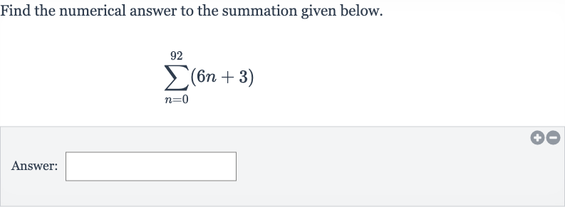 (Solved)-Find the numerical answer to the summation given below. sum