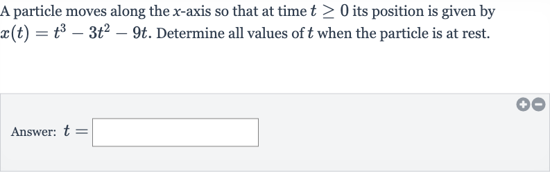 (Solved)-A particle moves along the x-axis so that at time t >= 0 i