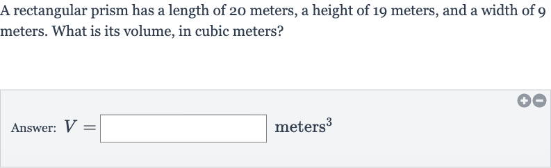 (Solved)-A rectangular prism has a length of 20 meters, a height of 1