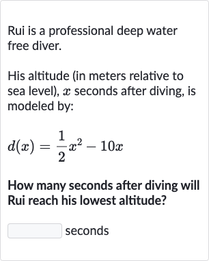 (Solved)-Rui is a professional deep water free diver. His altitude (i
