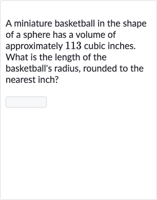 (Solved)-A miniature basketball in the shape of a sphere has a volume