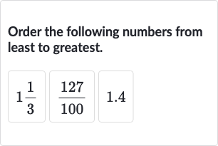 (Solved)-Order the following numbers from least to greatest. {:[1(1)