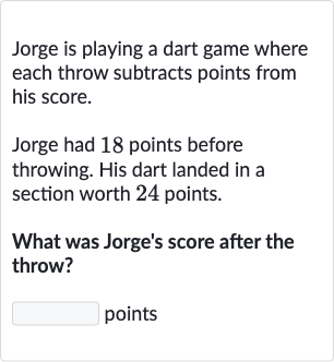 (Solved)-Jorge is playing a dart game where each throw subtracts poin